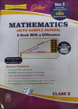 Golden Mathematics For Class-10 A Book With A Difference Based…